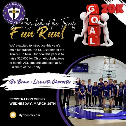 Annual School Fun Run – April 11 – St. Elizabeth of The Trinity